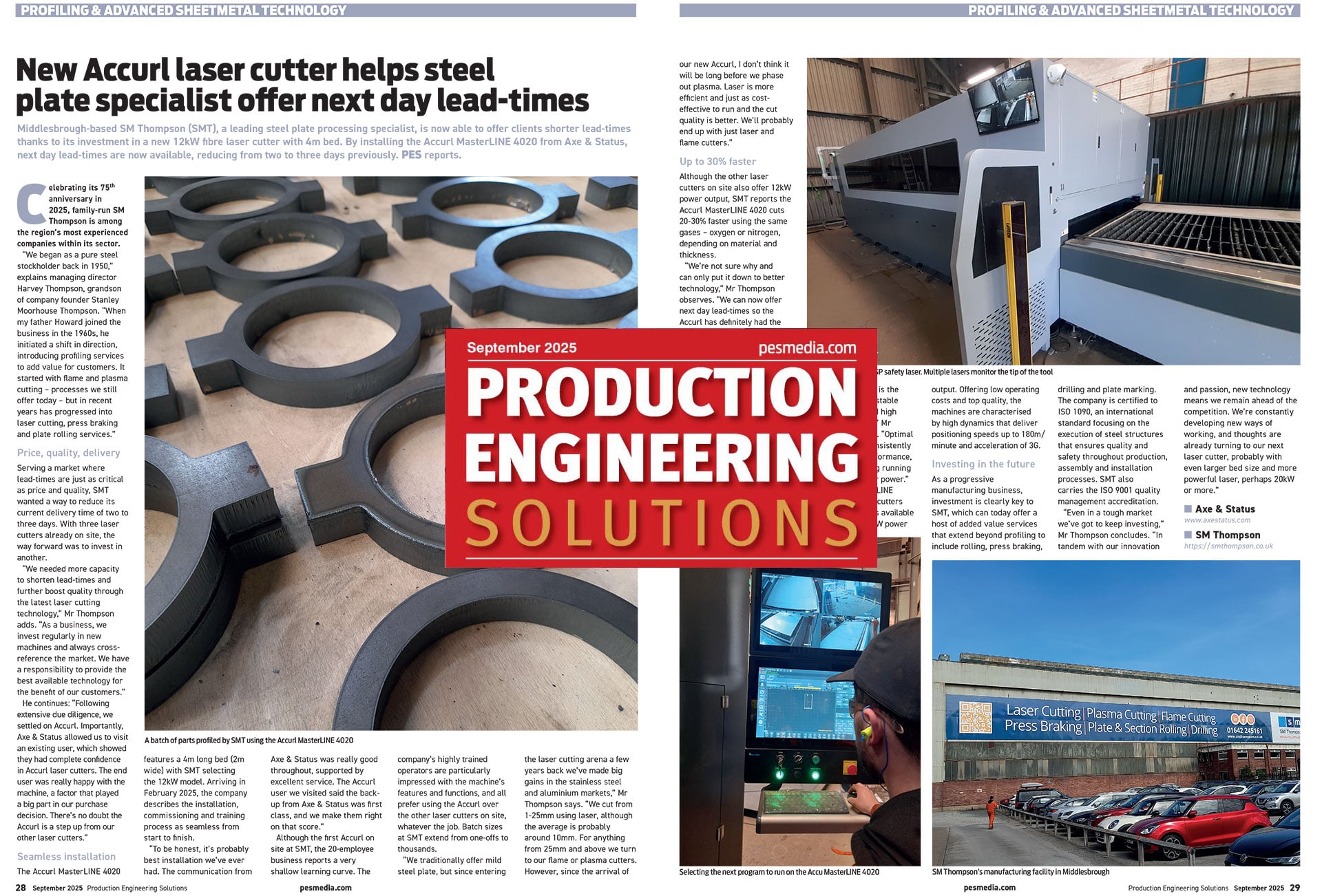 Accurl Laser Installation Story Featured in PES Media - ACCURL